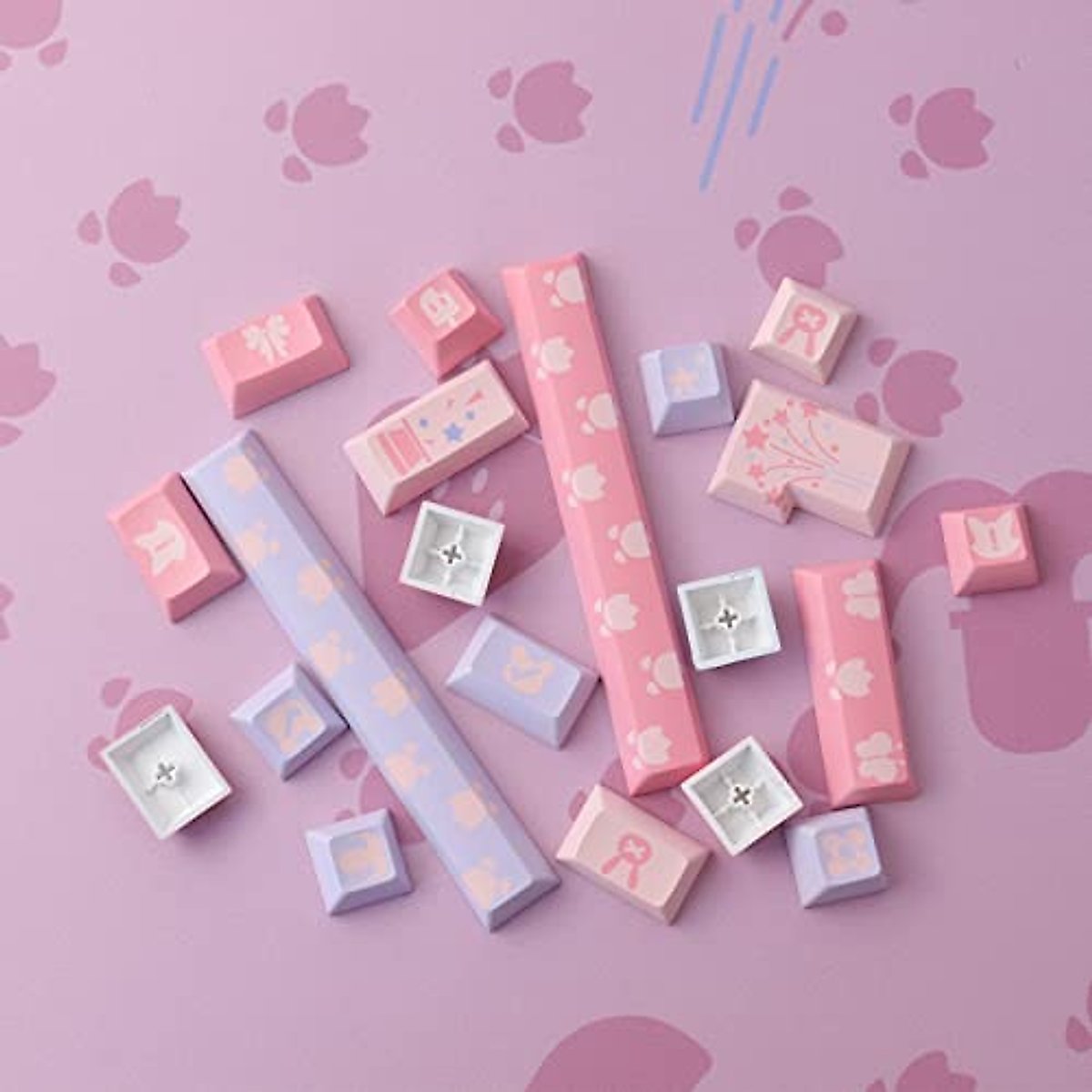 JOMKIZ Keycaps,143 Keys KCA Profile Garden Party Theme Custom Keycaps Set for Cherry MX Gateron Kailh Switches Mechanical Gaming Keyboard
