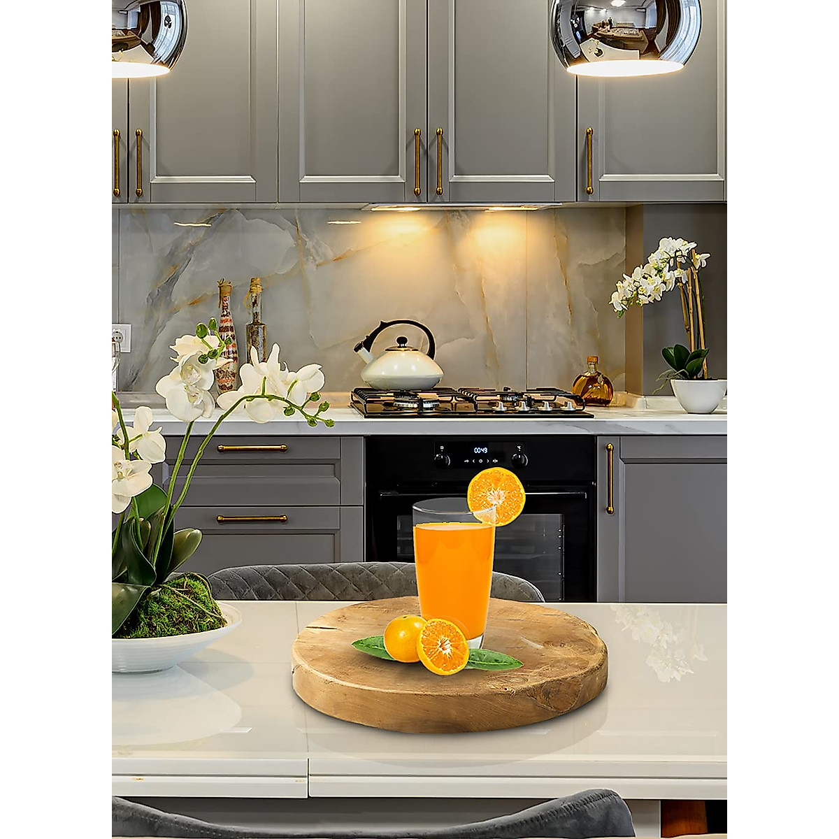 12 x 1 3/4in Round Teak Board