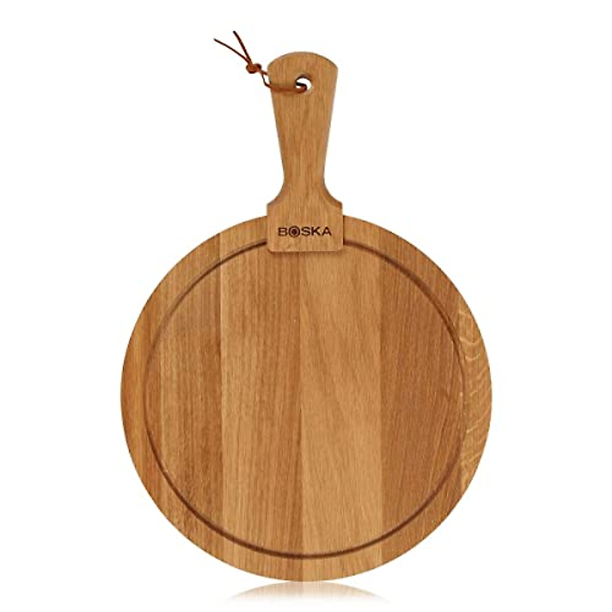Boska Wooden Serving Cheese Round Board - Holland Life Best For Cheese, Tapas, Bread, and Desserts Presentation - Board Slab with Non-Slip Feet - Cutting and Charcuterie Board