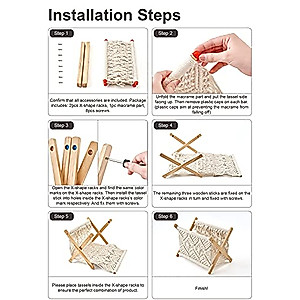 Mkono Macrame Magazine Rack Boho Magazine Holder Storage Standing Basket for Books, Newspapers, Swaddle Blanket, Living Room, Bathroom, Office, Nursery, Home Decor, Medium Size, 14’’L x 10’’W