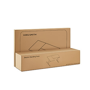 KINGSMITH 63" Left L Shaped Standing Desk Height Adjustable, Dual Motor Electric Corner Desk Computer Workstation, Sit Stand up Home Office Desk, Ergonomic Game Desk with 2-Section Leg, Deep Grey