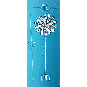 Reversible Extra Large Wind Spinner Catcher 23" Wide, 83" High Weather Resistant Finish