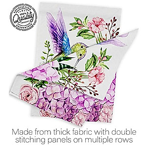 Breeze Decor Purple Hummingbird Garden Flag Friends Birds Flamingo Cardinal Peacock Springtime Natural Wildlife House Decoration Banner Small Yard Gift Double-Sided, Made in USA