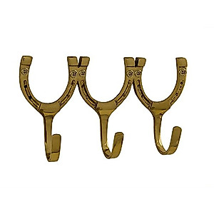 Tack Room Studio Brass Horseshoe Hook (Brass)