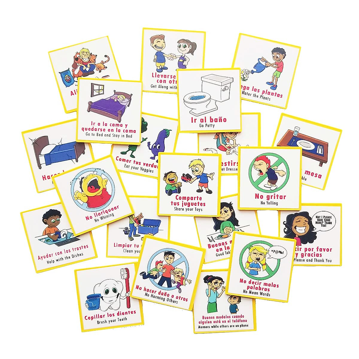 Kenson Kids Spanish/English "I Can Do It" Reward & Responsibility Chart, Good Behavior, Chore, Dry Erase Daily Routine Star Chart for kids ages 3 and up.