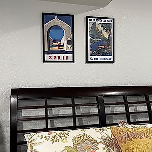 ENJOYBASICS 11x17 Picture Frame, Display Poster 8x12 with Mat or 11 x 17 Without Mat, Wall Gallery Photo Frames, Black, 2 Pack