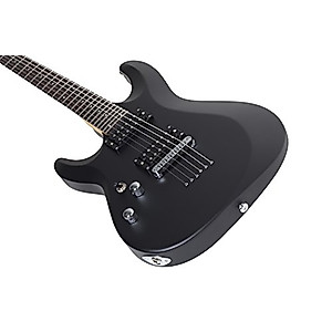 Schecter 433 C-6 Deluxe Left Handed Solid-Body Electric Guitar, Satin Black