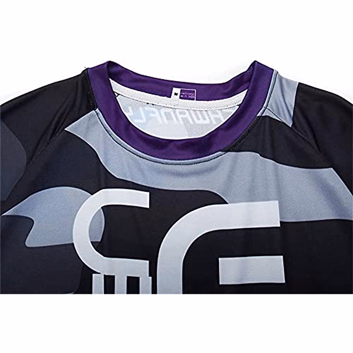 Downhill Cycling Jersey Men's Racing Jersey Short Sleeve Cycling Clothing Mountain Bike Shirt, S-089, Large