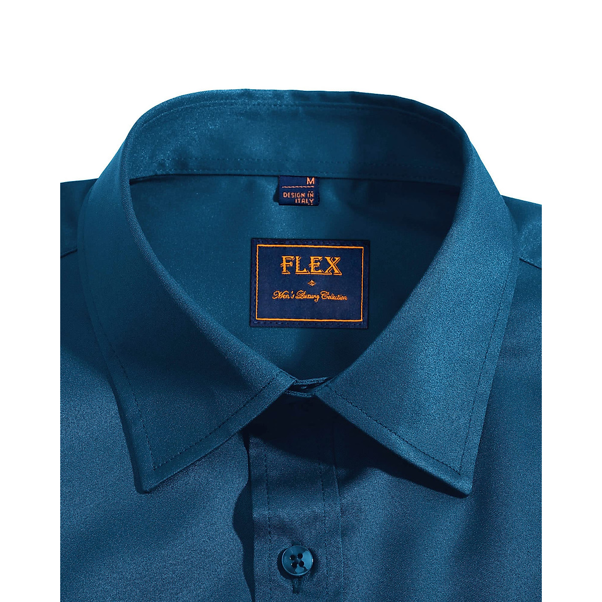 Alimens & Gentle Mens Short Sleeve Dress Shirts Casual Button Down Shirt Short Sleeve Button Up Shirt Azure Blue Large