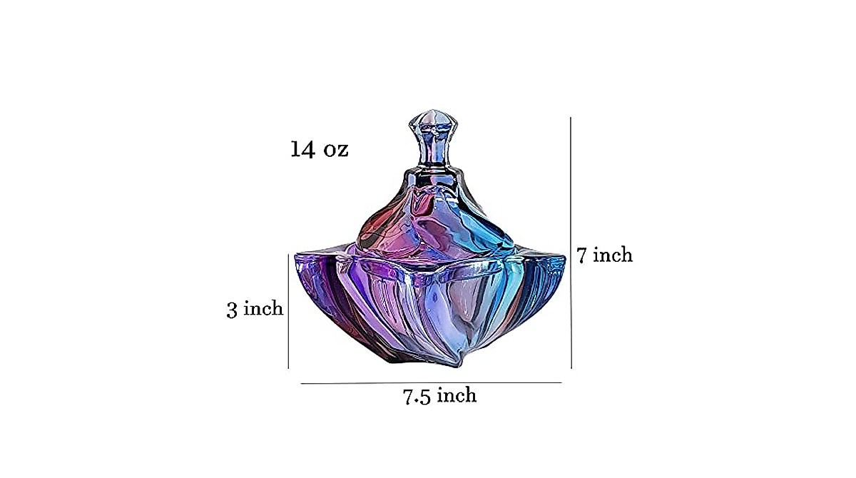 CHOOLD Luxury Colorful Star Shaped Candy Jar – Elegant Glass Food Storage