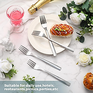 Roshtia 200 Pieces Dinner Forks Set 6.7 Inch Stainless Steel Silverware Fork Metal Cutlery Fork Salad Fork Flatware Fork Table Fork Set for Kitchen Restaurant, Mirror Polished, Dishwasher Safe