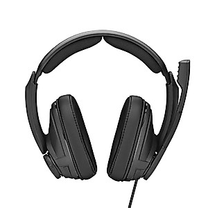 Sennheiser GSP 302 Gaming Headset with Noise-Cancelling Mic, Flip-to-Mute, Comfortable Memory Foam Ear Pads, Headphones for PC, Mac, Xbox One, PS4, Nintendo Switch, and Smartphones,Black