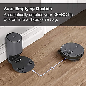 ECOVACS Deebot Auto-Empty Station, Automatic Empties Dustbin, 2.5L Dust Bag up to 30-Day Hands-Free Cleaning, Compatible with T8 AIVI / T8 / N8 Pro Robot Vacuum and Mop Cleaner (Add-on Accessory)