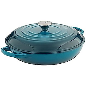 Le Creuset Enameled Cast Iron Signature Braiser, 3.5 qt., Deep Teal