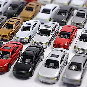 KVSERT 50Pcs 1:87 HO Scale Car Painted Car Models HO//N Scale Railway Modeling Making Mat