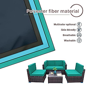 Outdoor Cushion Slipcovers, Water-Resistant Outdoor Patio Cushion Covers Replacement, Anti-Slip Cushion Covers for Patio Furniture with Invisible Zipper(Covers Only)