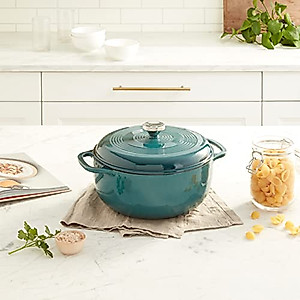 Lodge EC6D38 Enameled Cast Iron Dutch Oven, 6-Quart, Lagoon
