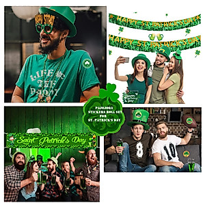1000pcs St Patricks Day Stickers for Kids, 2 Pack Cute Shamrock Roll Stickers for Water Bottles St Patricks Day Decorations Decor for Envelopes Cards Bags Boxes Wrap Cards Party