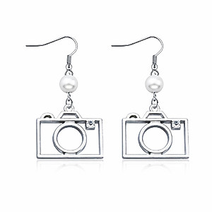 Retro Camera Earrings: Gift for Photography Lovers - Camera Charm Jewelry