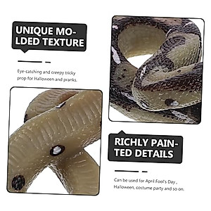Amosfun 4pcs Kids Bracelets Crawling Toy kidcraft playset miniture Decoration boy Bracelets Fake Rattlesnake Snake Toys Fake Snake Prop Figures Artificial Snake Animal Large Pythons Miss