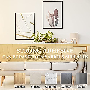 Yulejo 4 Pieces Diamond Picture Frame Magnetic Diamond Art Frames Self Adhesive Frames Magnetic PVC Photo Frame Double Sided Sign Holder Frames for Wall Home Office School (Silver)