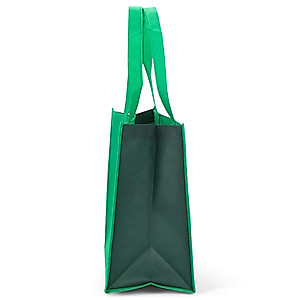 Faith Moves Mountains Scripture Green 12.5 x 12 Canvas Fabric Eco Tote Handbag