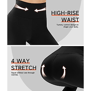 GAYHAY High Waisted Capri Leggings for Women - Soft Slim Yoga Pants for Running Cycling Workout