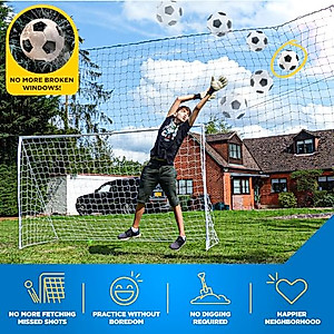 Open Goaaal Soccer Goal Net & Soccer Backstop Net with Rebounder - Soccer Nets for Backyard All in One & Practice Targets - Soccer Goals for Backyard - Large Size (2 Pack)