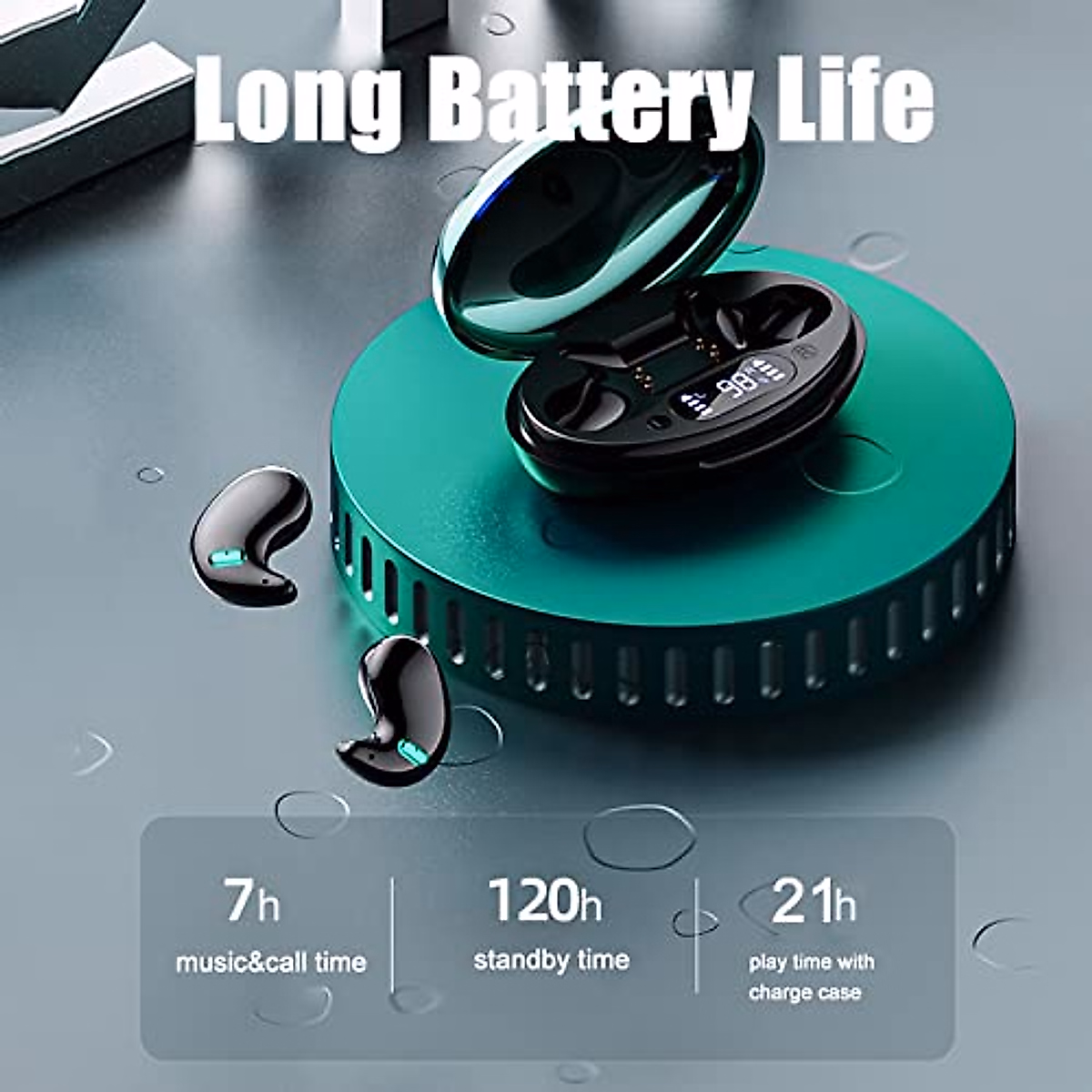 ESSONIO Bluetooth Headphones Sleeping Earbuds Invisible Earbuds Noise Cancelling Earbuds Headphones Bluetooth for Side Sleepers Side Sleeping