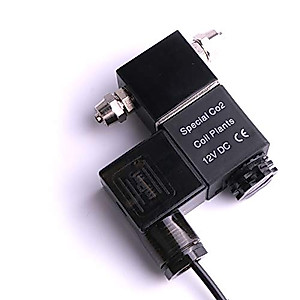FZONE DC CO2 Solenoid Valve Aquarium CO2 System Regulator Magnetic Valve for Aquarium Fish Tank Water Plant Grass Grow Easy to Install