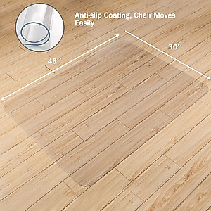 Dinosaur Office Chair mat for Hard Floors, 30" X 48" Transparent Floor Mats, Easy Glide for Chairs, Wood/Tile Protection Mat for Office & Home (30" X 48" Rectangle)