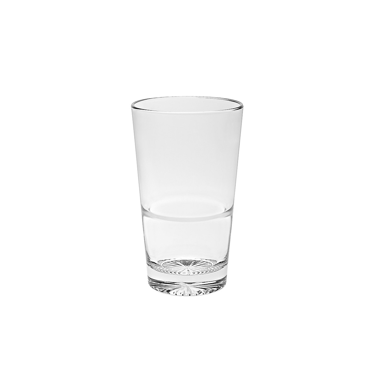 Barski - European - Glass - Hiball Tumbler- Stackable - Won't Get Stuck - Artistically Designed - 14.2 oz. - Set of 6 Highball Glasses - Made in Europe