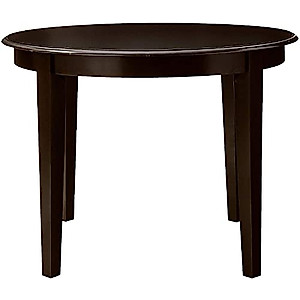 East West Furniture BOT-CAP-T Boston Round Modern Dining Table for Small Spaces, 42x42 Inch, Cappuccino