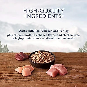 Blue Buffalo Wilderness Wild Delights High Protein Grain Free, Natural Adult Meaty Morsels Wet Cat Food, Chicken & Turkey 3-oz cans (Pack of 24)