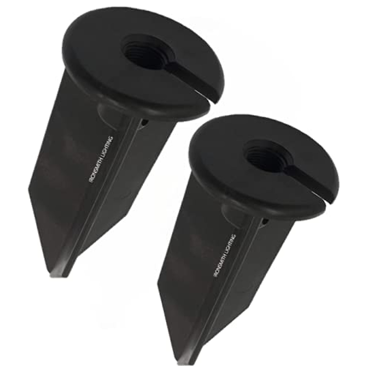 (2 Pack) of HC Lighting - Replacement for 8-Inch In-Ground Stake 1/2" NPT Thread with Side Wire Way for Easy Installation (Large Head Spike W/Wireway)