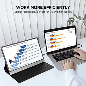 KOORUI Portable Monitor 15.6inch FHD Inch 1080P Gaming Monitor IPS Laptop Monitor with USB C HDMI w/Protective Cover & Dual Speakers, External Monitor for PC Phone Mac Xbox PS4/5 Switch(15B1)