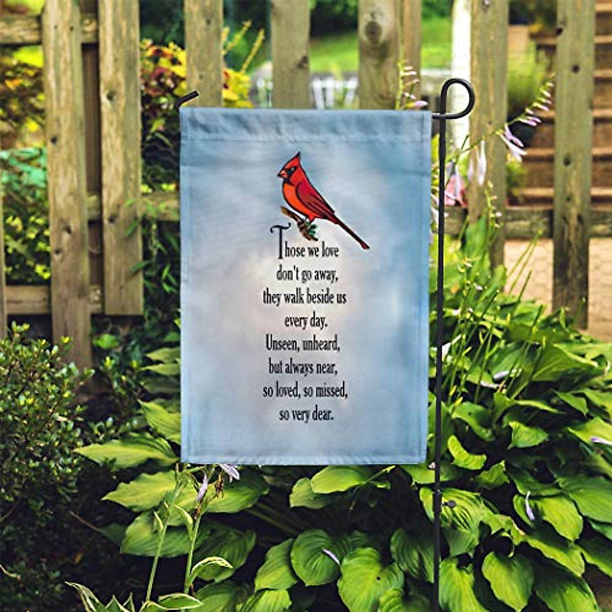 Suklly Garden Flag Cardinal So Loved Poem Fun Warm Pop Art 12x18 Inch Polyester Fabric Flags Home Decorative Sign Banner Suitable for Courtyard Outdoor Lawn
