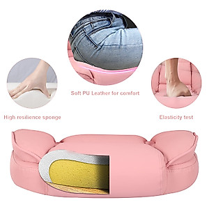 Ergonomic Executive Office Chairs, High Back Leather Office Desk Chairs with Flip up Arms and Height Adjustment, Home Office Computer Task Desk Chair Swivel Home Comfort Chairs (Pink)