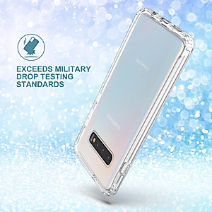 ULAK Galaxy S10 Plus Case, Slim fit Transparent Heavy Duty Shockproof Rugged Protection Case Soft TPU Protective Cover for Samsung Galaxy S10+ Plus 6.4 inch, Crystal Clear