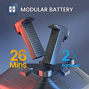 Holy Stone HS280 Foldable FPV Drone with Adjustable 1080P HD WiFi Camera, Lightweight RC Quadcopter for Kids Adults Beginner, 2 Modular Batteries, Auto Hover, Gravity Sensor, Voice Gesture Control