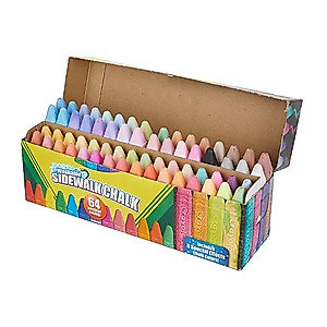 Crayola Ultimate Washable Chalk Collection (64ct), Bulk Sidewalk Chalk, Outdoor Chalk for Kids, Anti-Roll Sticks, School Supplies