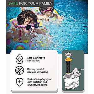 Replacement for Nature2 Duoclear 25 Mineral Cartridge W28000 for All Zodiac DuoClear Fusion Soft Vision Pro Above Ground Ingroud Pool Sanitizers, for up to 35,000 Gallons Pool, W26000, 50001800