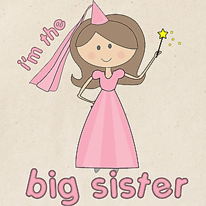 CafePress I'm The Big Sister Princess Tote Bag Canvas Tote Shopping Bag