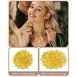 700 Pieces Lobster Claw Clasps and Open Jump Rings Set,Lobster Clasps for Jewelry Making Necklace Clasp Bracelet Jewelry Clasps for Women