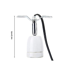 Reptile Heat Light Fixture Holder, E27 Base Bulb Socket Adjustable Reptile Lamp Holder Bracket Reptile Heat Light Stand for Lizard Turtle Tortoise Reptile Ceramic Lamp Holder(110-240V)