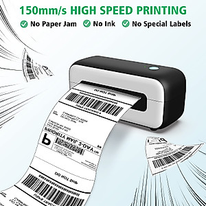 Shipping Label Printer, Thermal Printer for Shipping Labels, Label Printer for Shipping Packages - Compatible with USPS, Amazon, Shopify, Etsy, Ebay, Works with Windows & Mac, ChromeOS