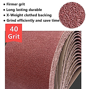 POTUINOM 3 x 21 Inch Sanding Belts 40 Grits - 6 Pack 3 x 21'' Belt Sander Sanding Belts Best Aluminum Oxide Sanding Belt for Sanding Wood,Metal and Paint