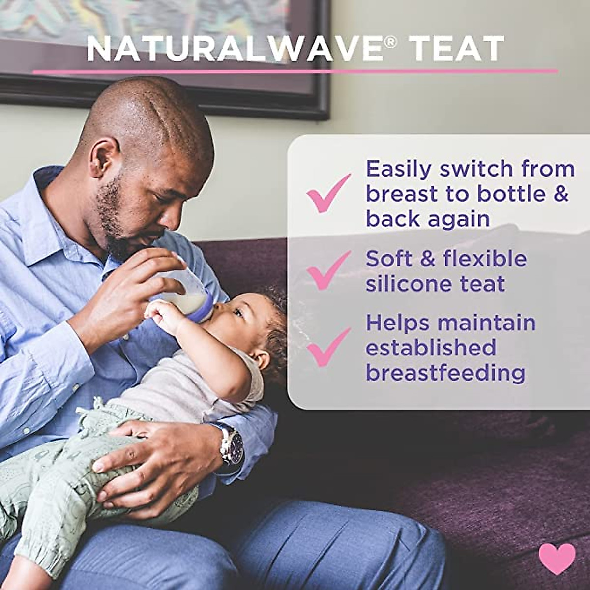 Lansinoh Natural Wave Nipples, 6 Count, Medium Flow