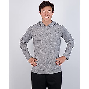 3 Pack: Men’s Quick Dry Fit Moisture Wicking Long Sleeve Fishing Active Athletic Hoodie Performance Hooded TShirt Workout Running Gym Sports Casual Sweatshirt UPF 50 Outdoor Hiking-Set 5, X-Large