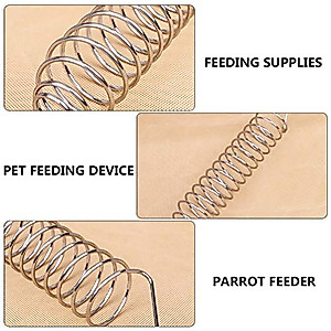 Balacoo Parrot Food Holder Stainless Steel Parrot Foraging Toy Bird Hanging Food Basket for Birds Food Fruits Basket Millet Feeding Device